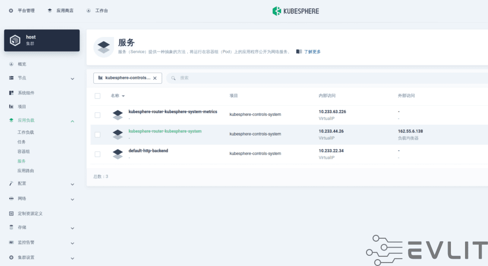 单节点部署Kubesphere+OpenELB - EVLIT